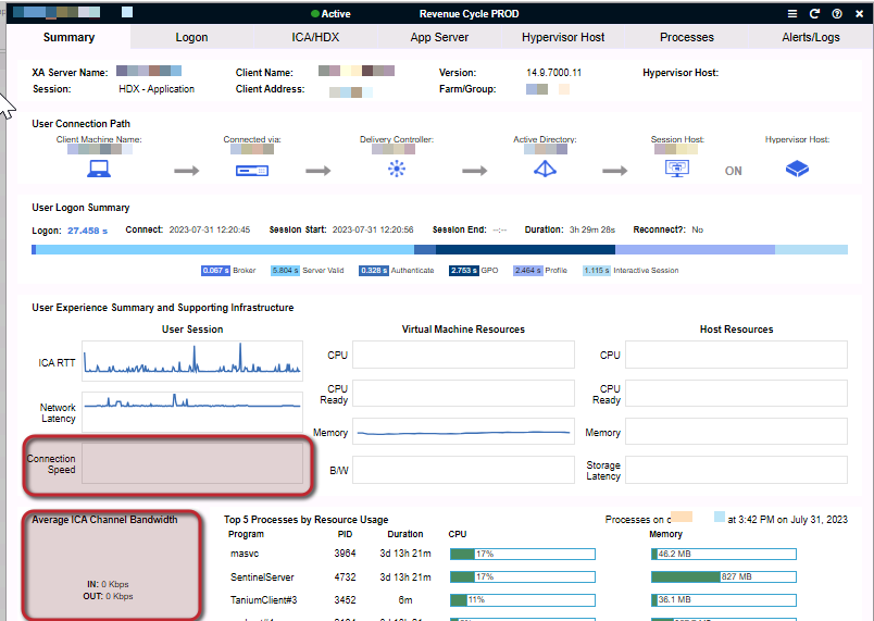 Missing ICA Latency, Connection Speed & ICA Channel Metrics – Goliath ...